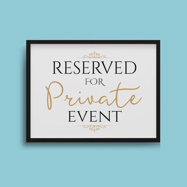 Private Wedding Signs - Etsy UK