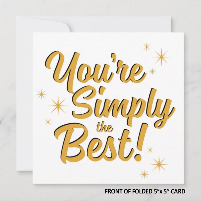 PRINTABLE You're Simply the Best CARD, Appreciation Card for Mom ...
