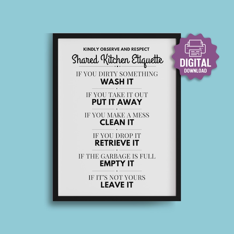 Keep Clean Sign - Etsy