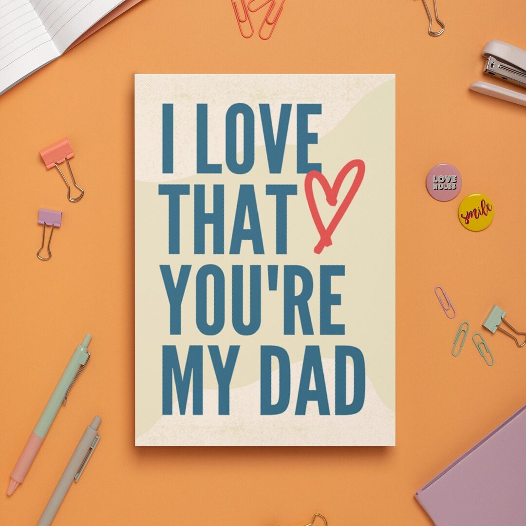 PRINTABLE Bonus Dad Card, Father's Day Card for Step Dad, I Love That ...