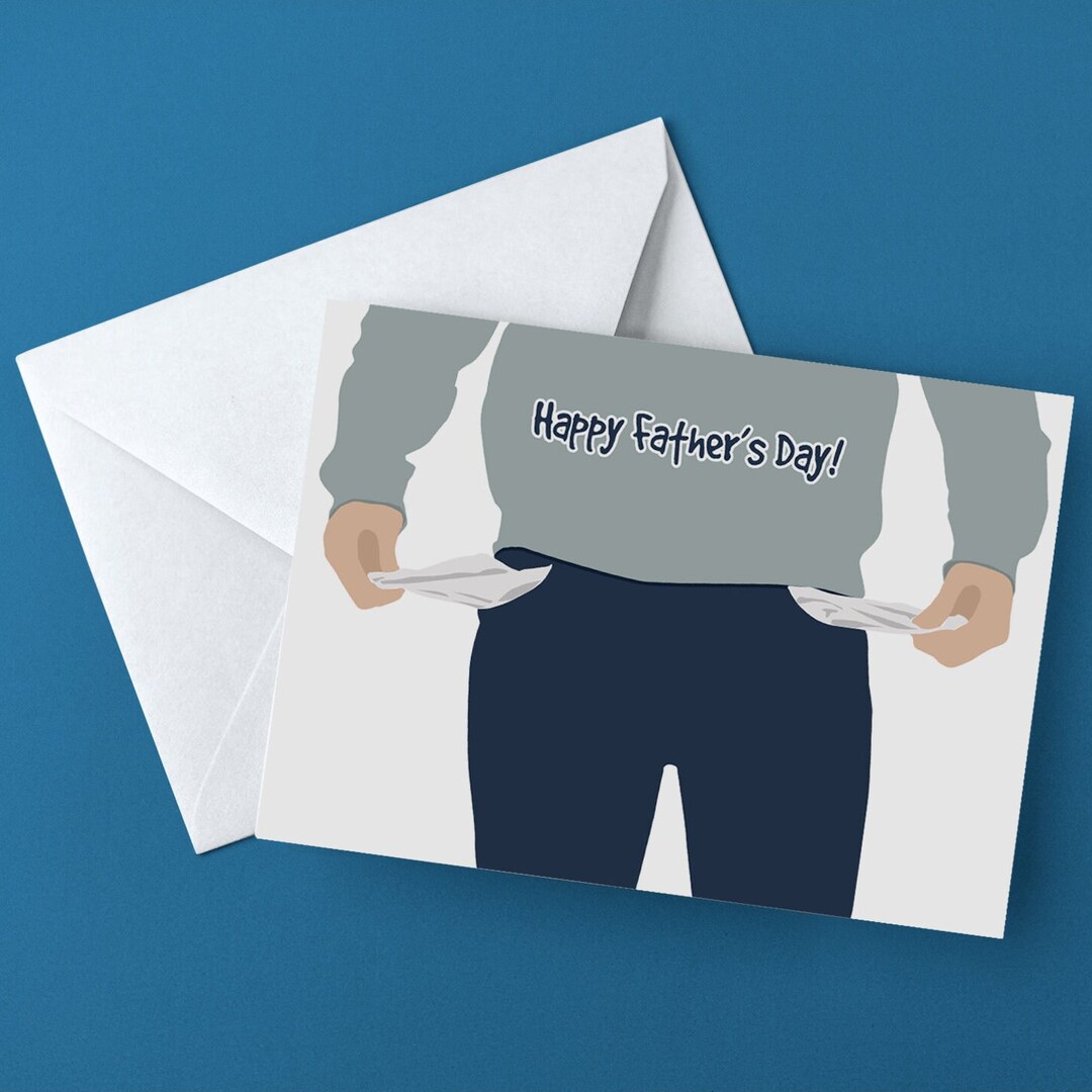 Funny Broke Dad Father's Day Card (printable) - Etsy