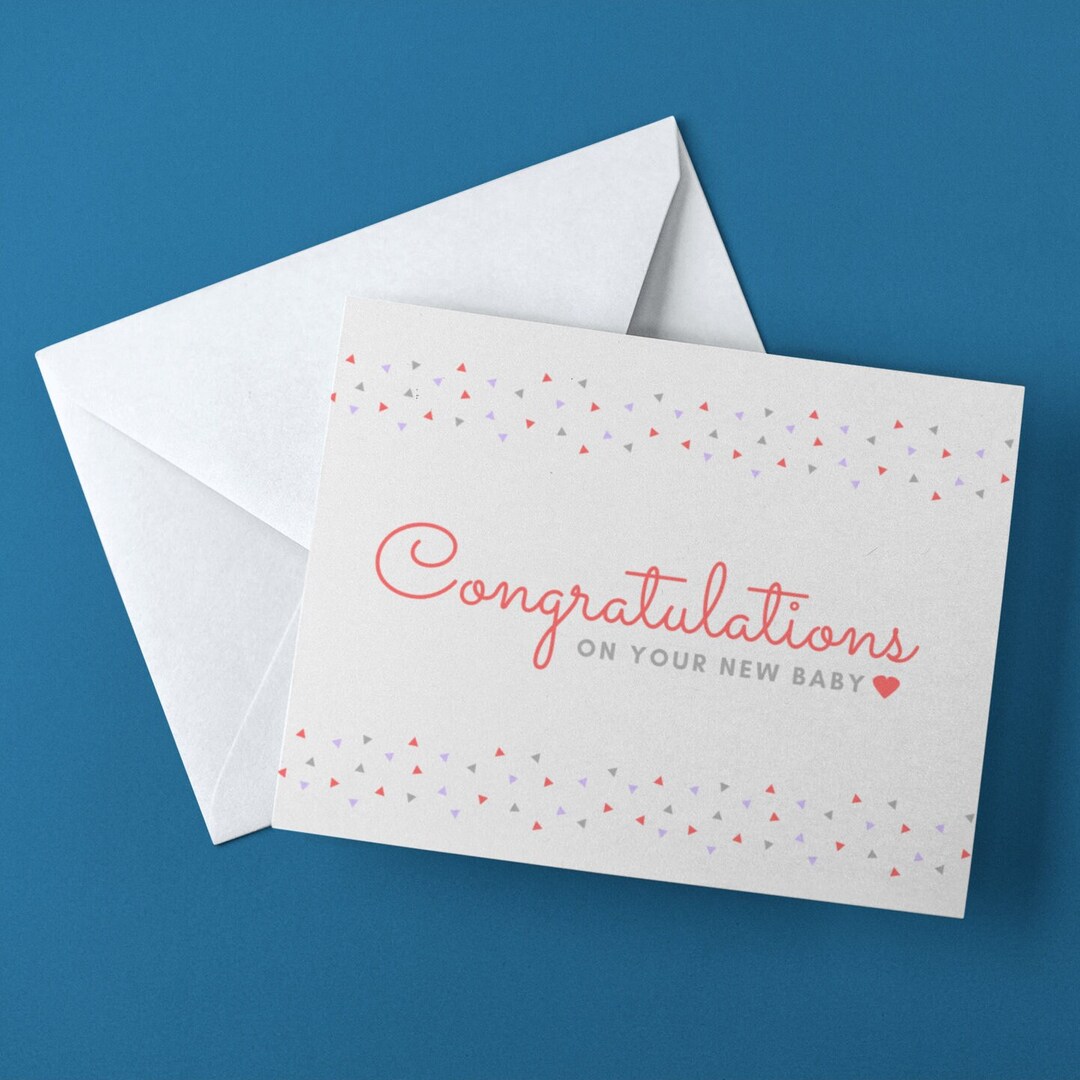 PRINTABLE Congratulations on New Baby Girl, New Parents, Congrats New ...