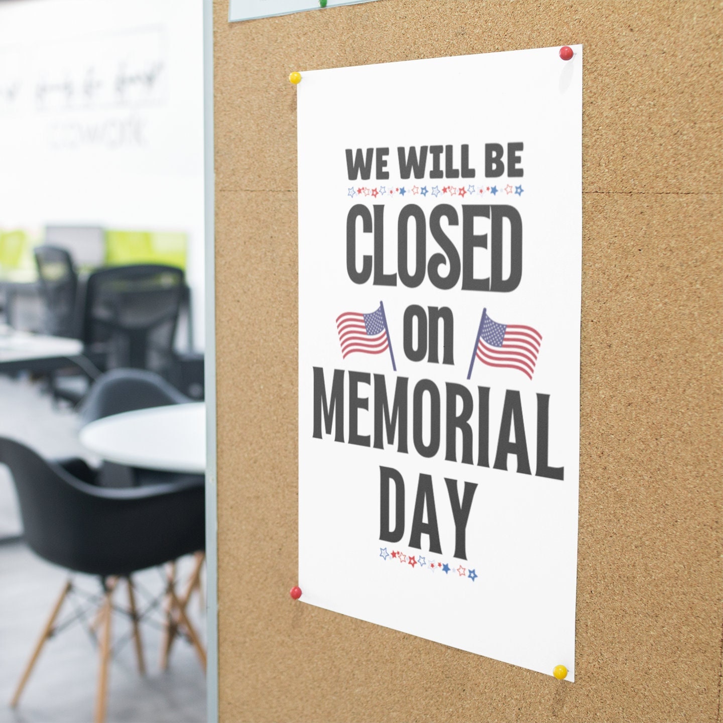 PRINTABLE Closed Memorial Day SIGN, We Will Be Closed on Memorial Day ...