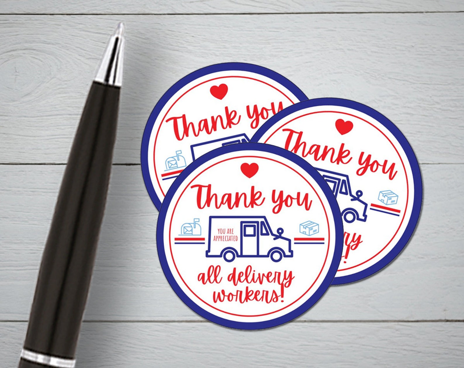 Thank You Delivery Workers STICKER Delivery Driver Thank You | Etsy