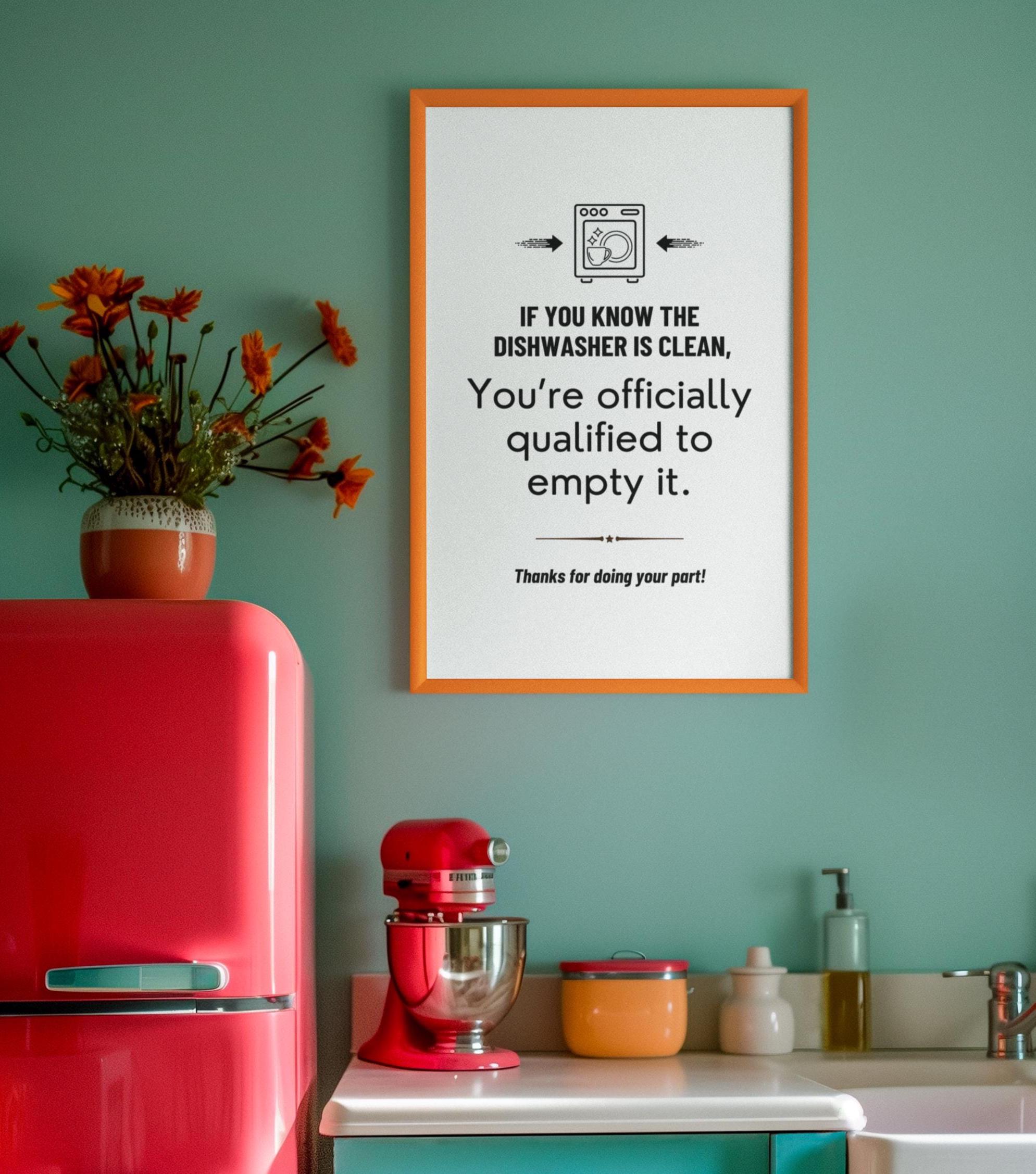 PRINTABLE Empty the Dishwasher SIGN, Kitchen Etiquette, Shared Kitchen ...
