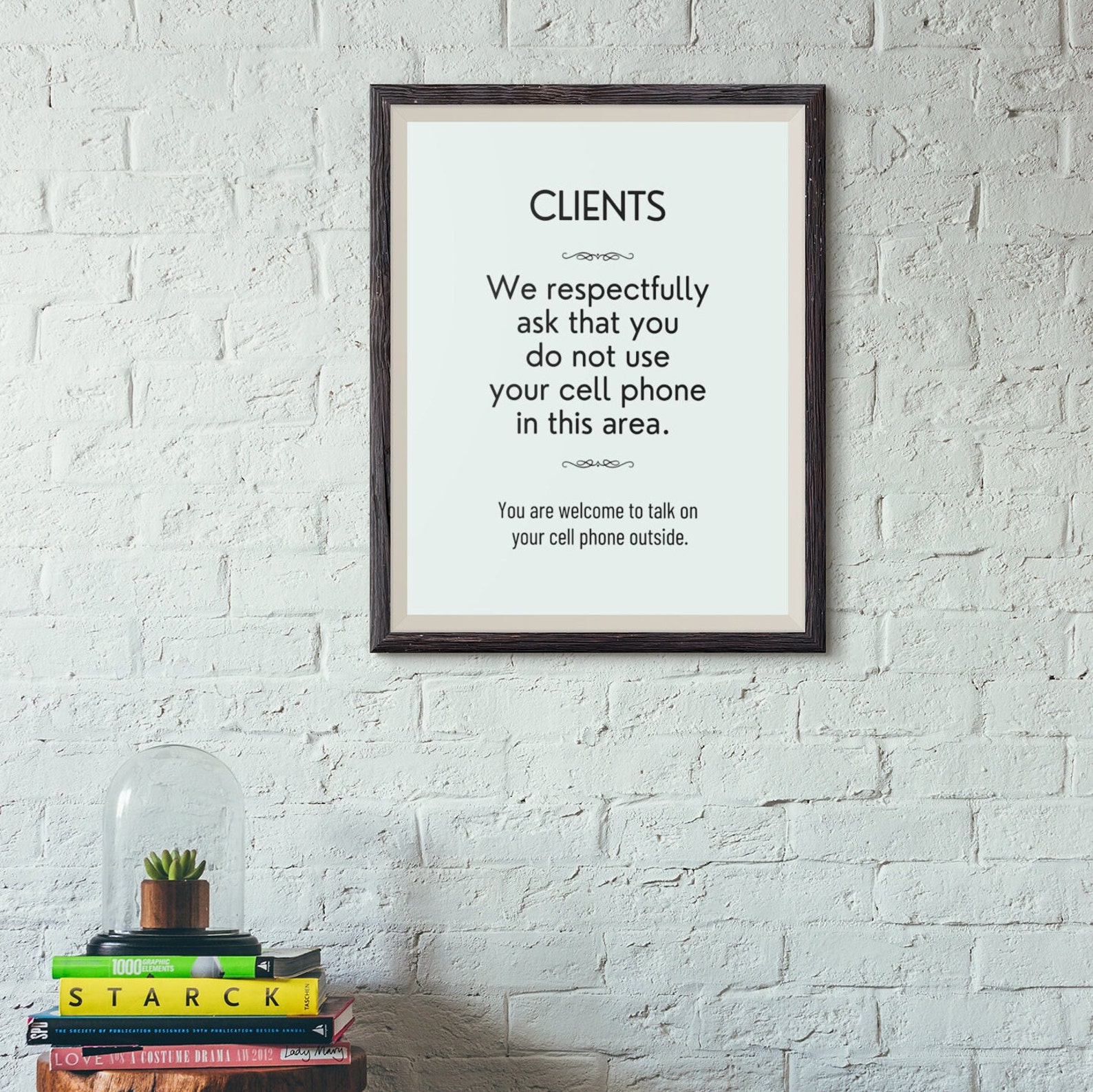 PRINTABLE No Cell Phones SIGN, Therapist Waiting Room, Reception Front ...