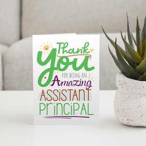 Thank You Amazing Vice-principal, PRINTABLE End of School Year CARD ...