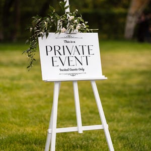 PRINTABLE Private Event SIGN, Wedding Reception, Invited Guests Only ...
