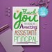 PRINTABLE Vice Principal CARD, End of Year Thank You Vice Principal ...