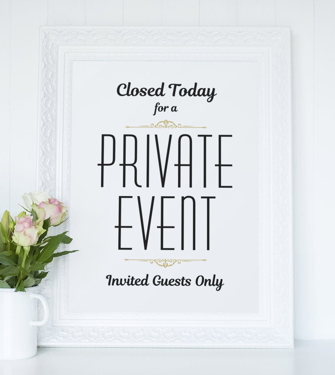PRINTABLE Private Event SIGN, Sorry We're Closed Today for Event ...