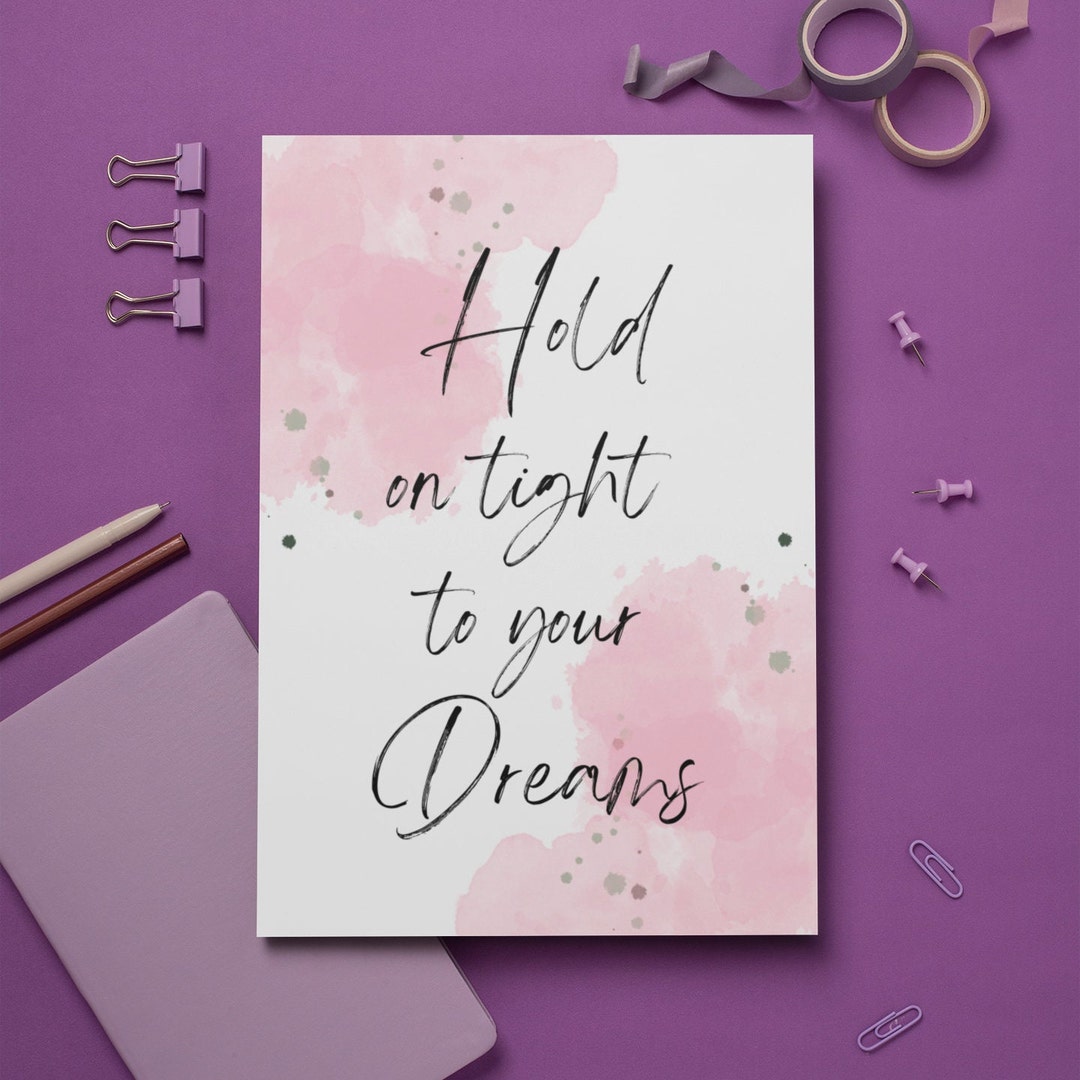 PRINTABLE Motivational Card for Best Friend, Thinking About You, Hold ...