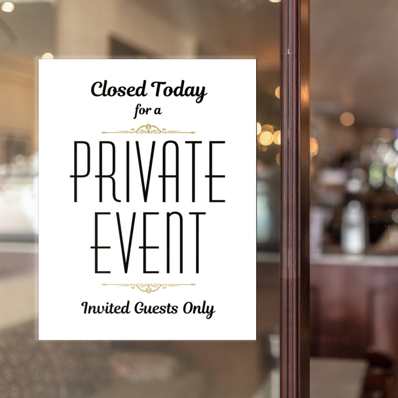 PRINTABLE Private Event SIGN, Sorry We're Closed Today for Event ...