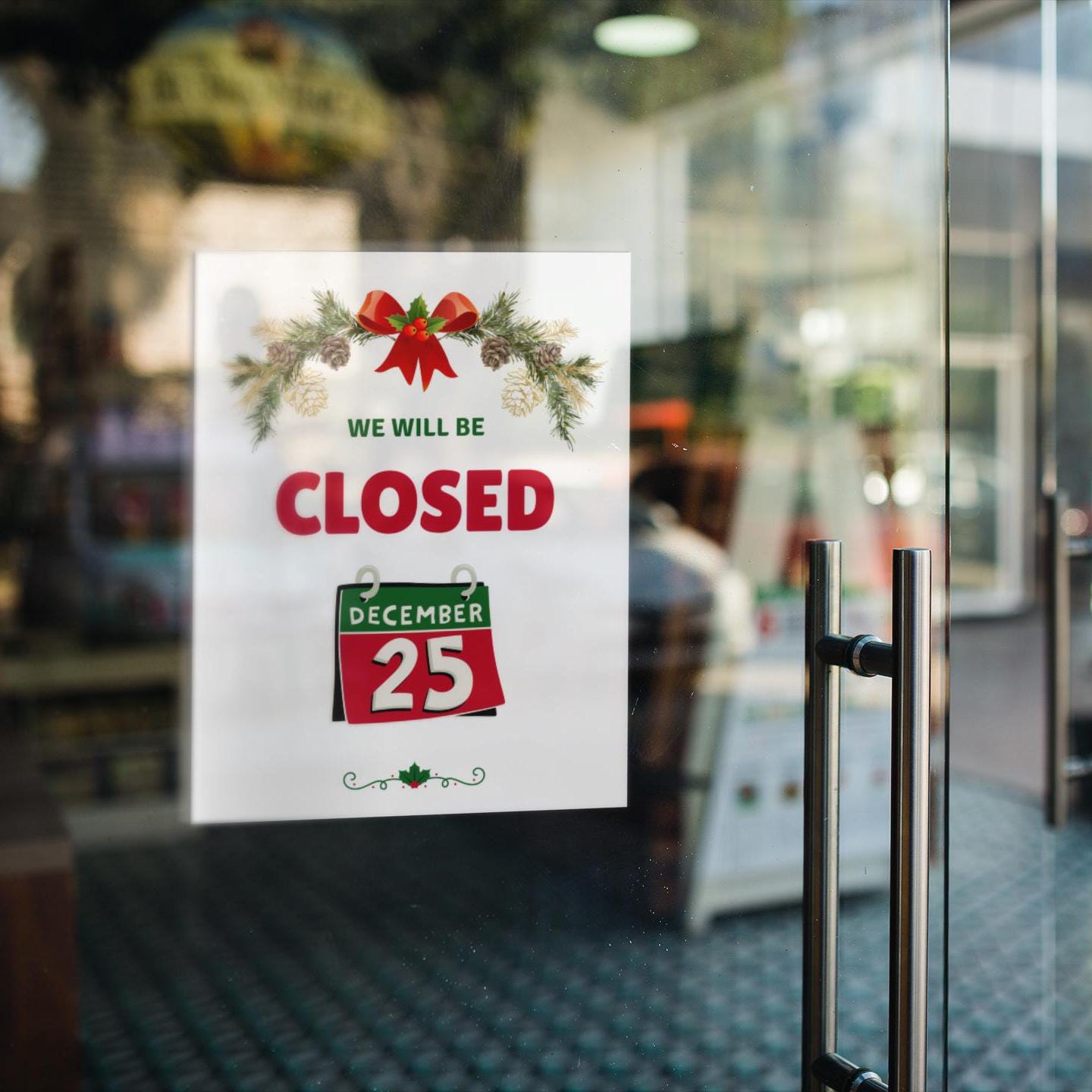 PRINTABLE Closed December 25th SIGN, Closed on Christmas Day, Retail ...
