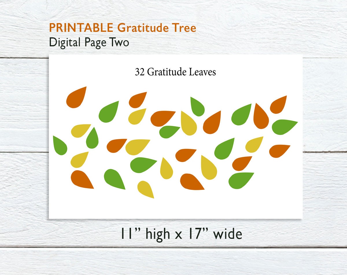 PRINTABLE Gratitude Tree Poster, Autumn DIY Classroom Exercise, Fun ...