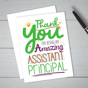 Thank You Amazing Vice-principal, PRINTABLE End of School Year CARD ...