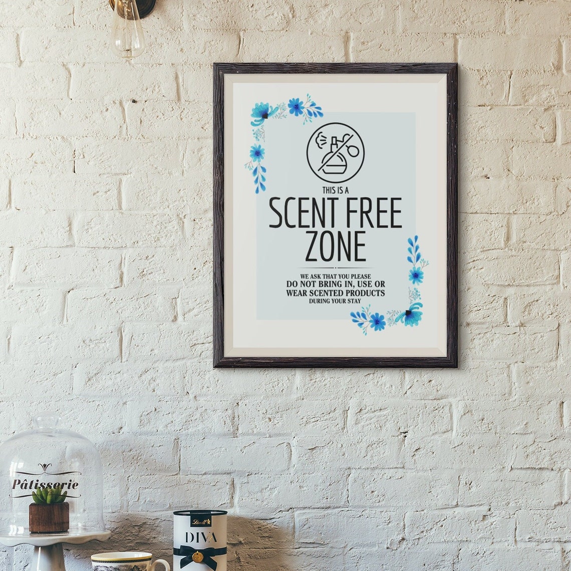 PRINTABLE Scent Free Zone SIGN, Fragrance Free Health Care Facility ...