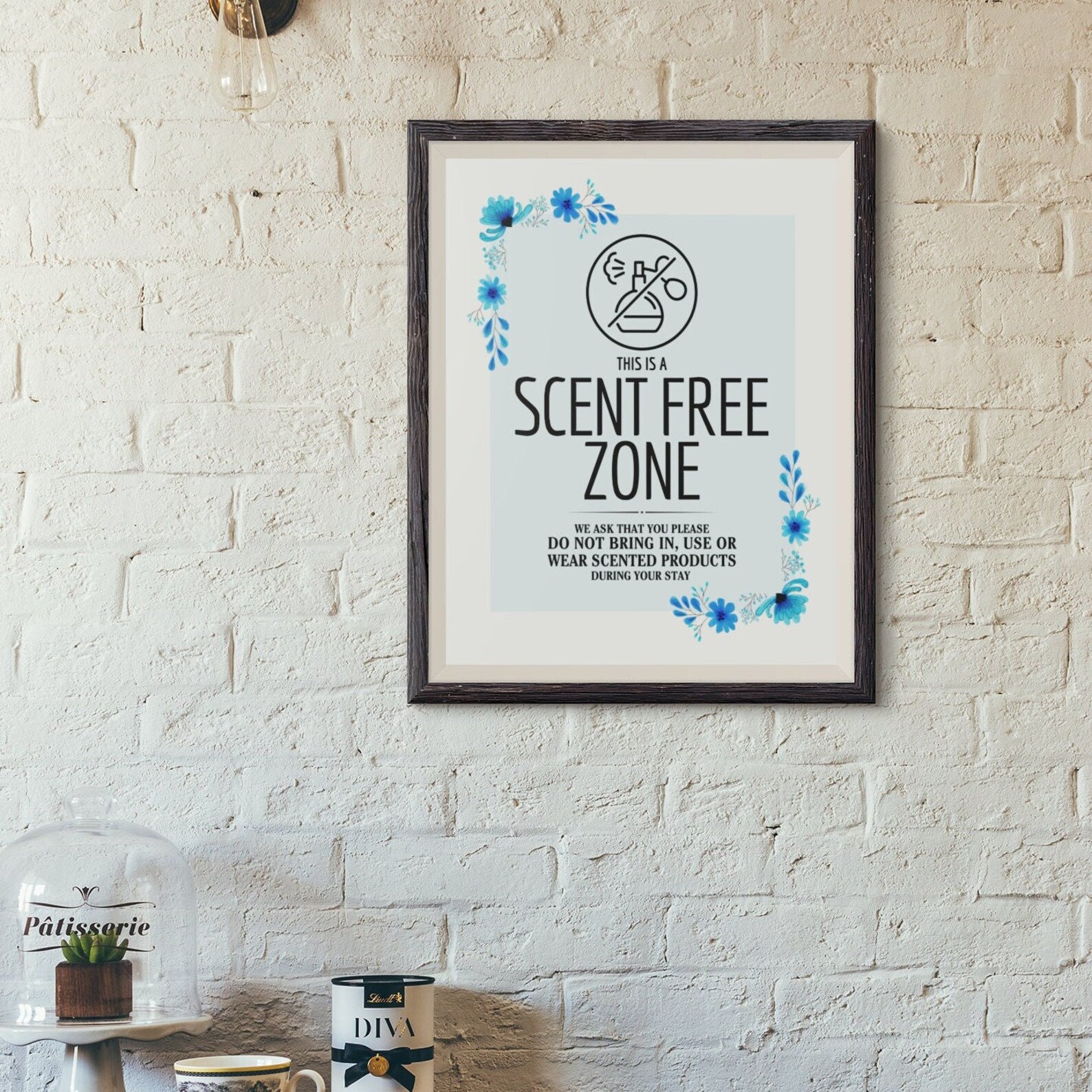 PRINTABLE Scent Free Zone SIGN, Fragrance Free Health Care Facility ...