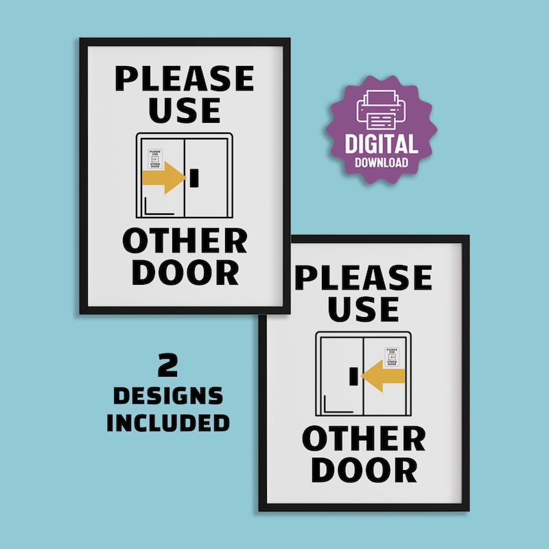 Use Other Door Sign - Etsy