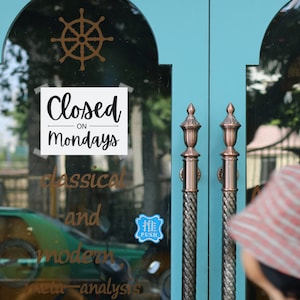 Closed on Monday Sign, PRINTABLE We're Closed Sign, Retail Sales Sign ...