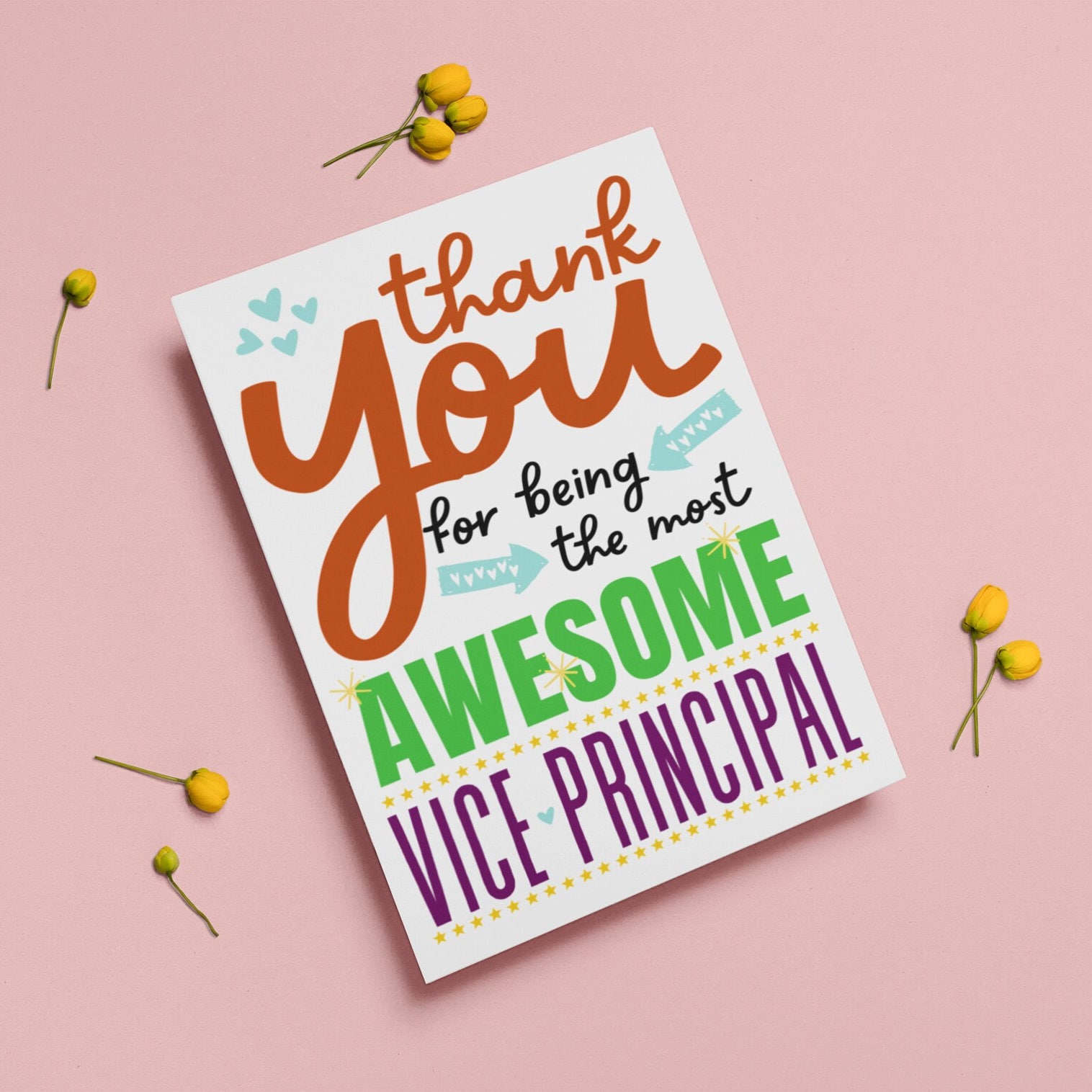 PRINTABLE Vice Principal CARD, End of Year Thank You Vice Principal ...