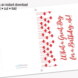 PRINTABLE Canada Day Eh Birthday CARD, Happy Birthday Canada Day Baby ...