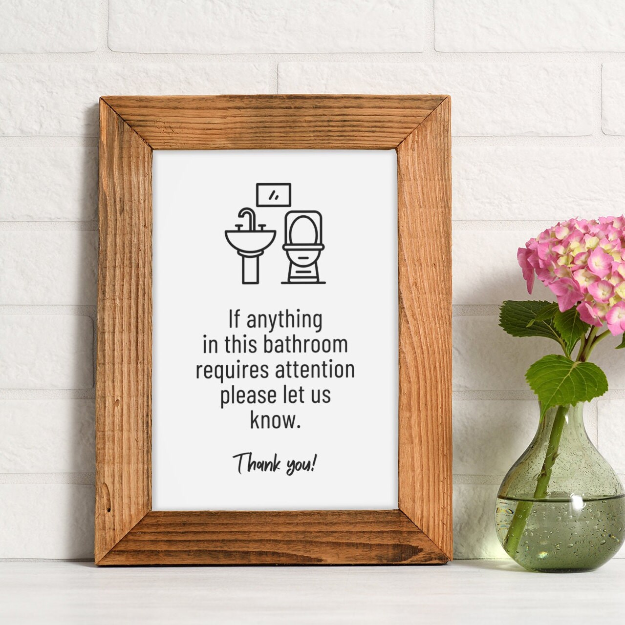 PRINTABLE Restroom Needs Attention SIGN, If Anything in This Bathroom ...