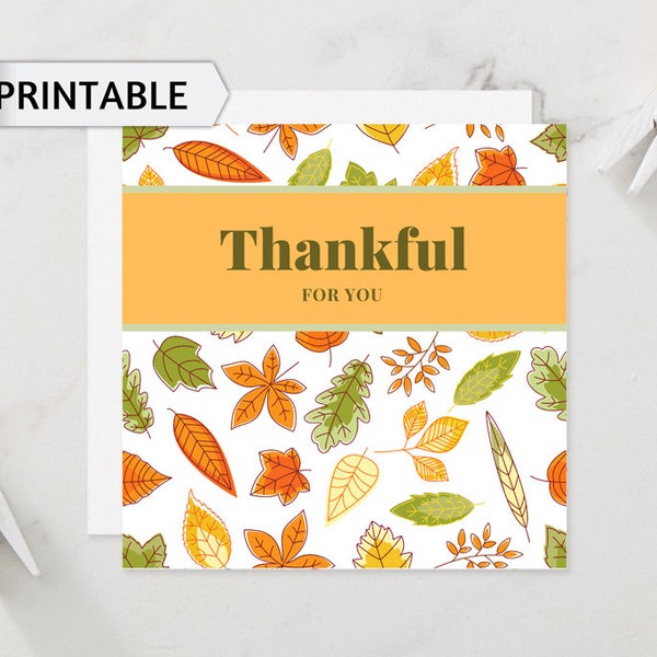 Thankful Card - Etsy