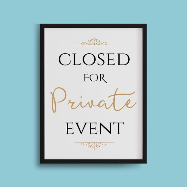Closed Event Sign - Etsy