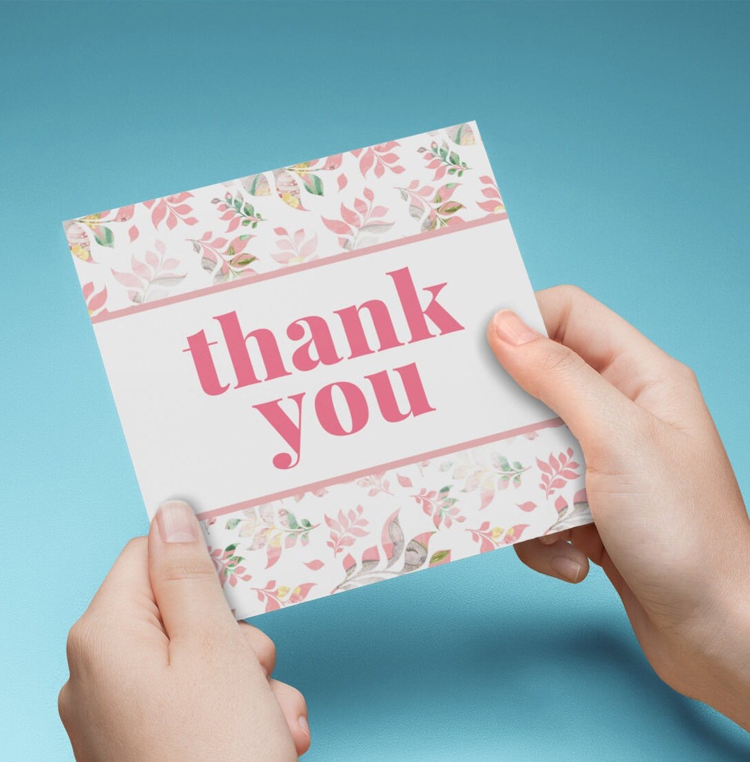 PRINTABLE Thank You CARD, Beautiful Spring Thank You Card, Small ...