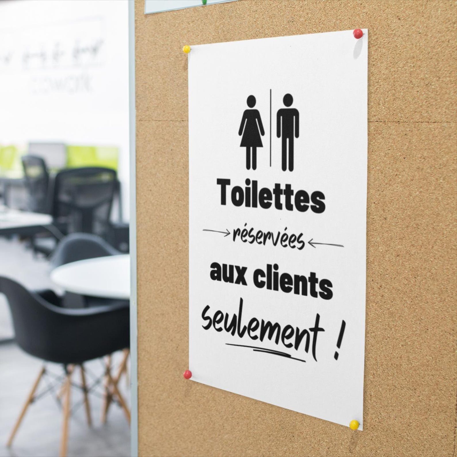 PRINTABLE Restroom Sign Customers Only – French English Bathroom Sign ...