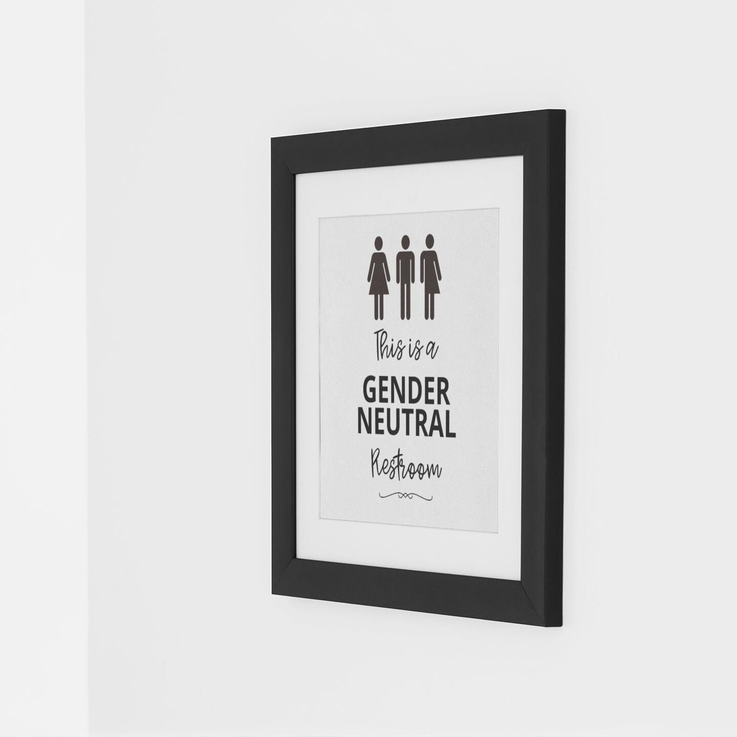 PRINTABLE Gender Neutral Restroom SIGN, Gender Neutral Restroom Print ...