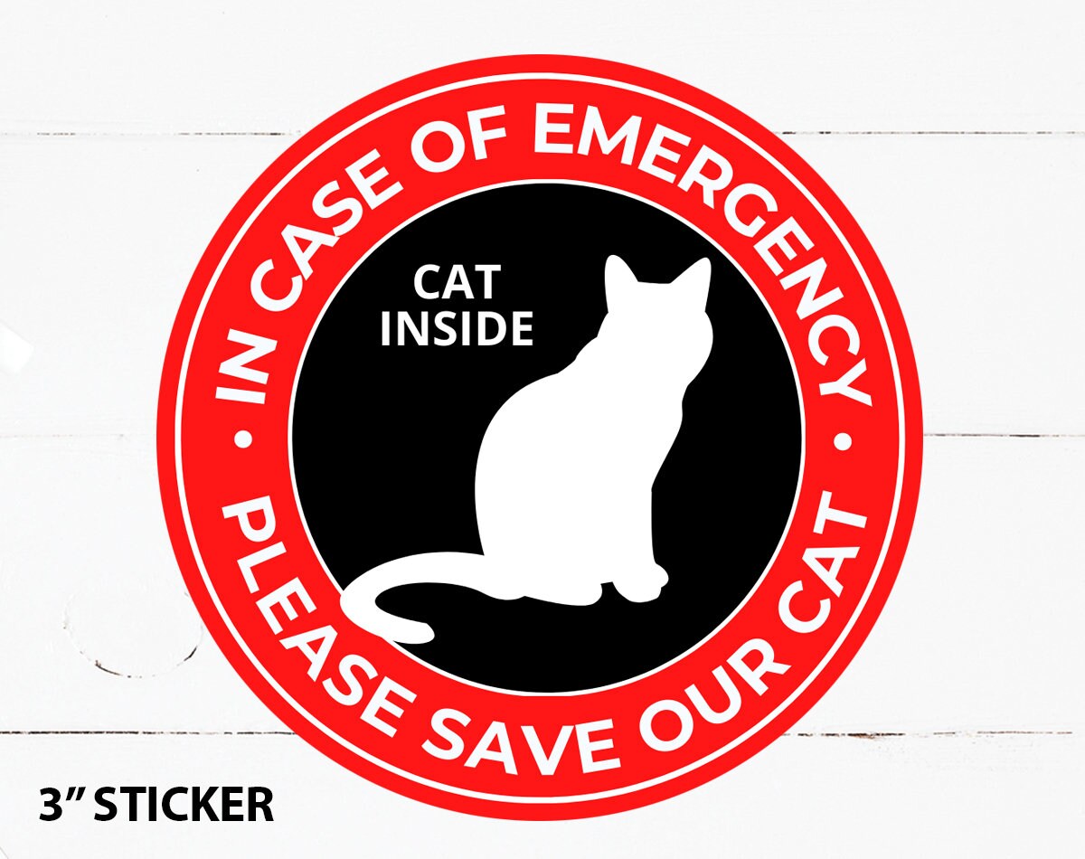 Pet Emergency Decal Pet Alert Sticker in Case of Emergency - Etsy