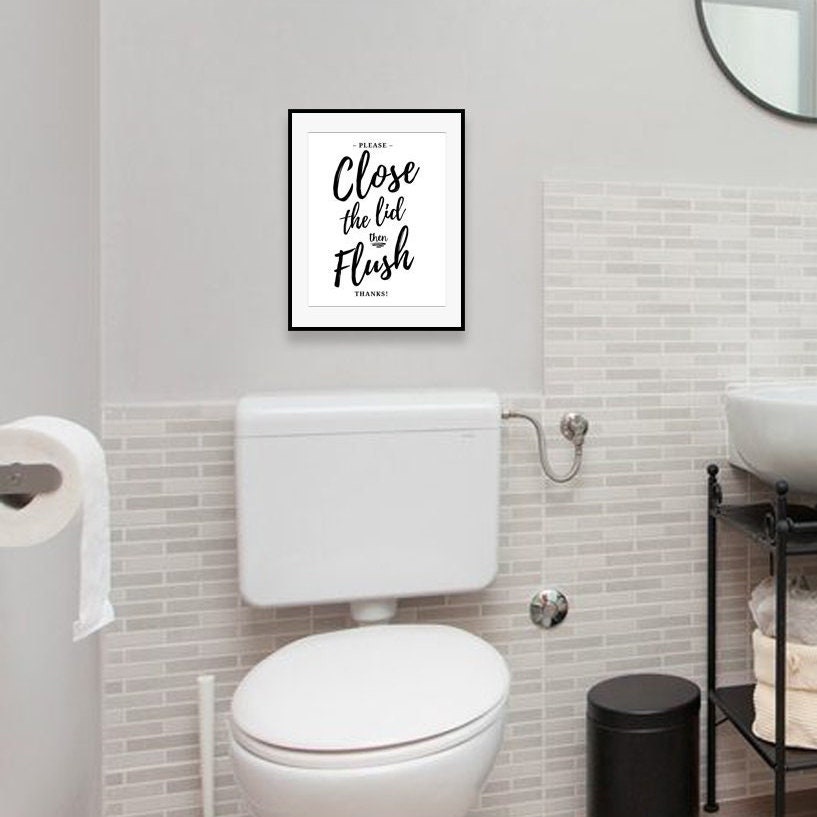 PRINTABLE Close the Lid Then Flush SIGN, Before You Flush, Please Close ...