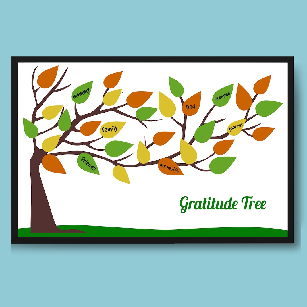 PRINTABLE Gratitude Tree Poster, Autumn DIY Classroom Exercise, Fun ...