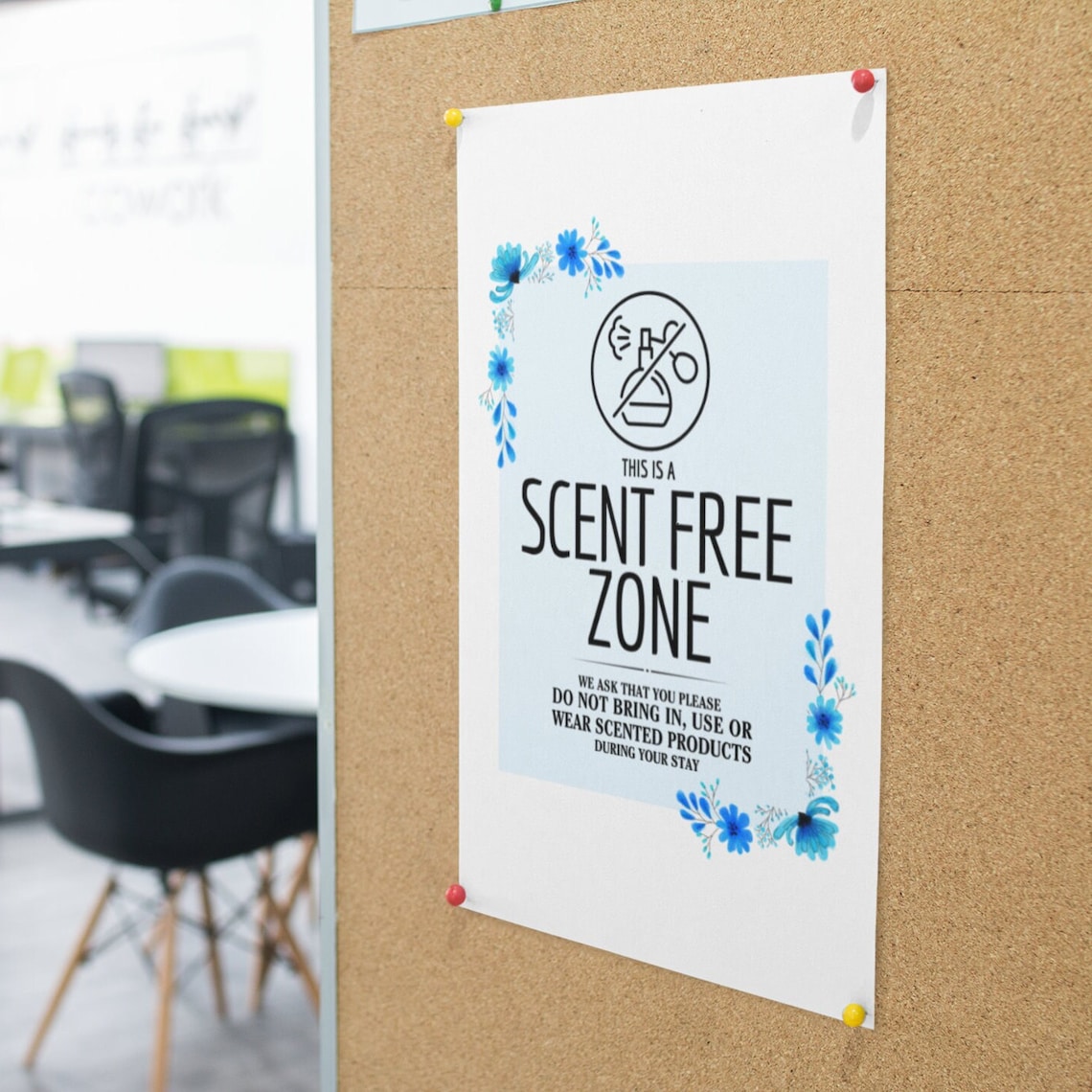 PRINTABLE Scent Free Zone SIGN, Fragrance Free Health Care Facility ...