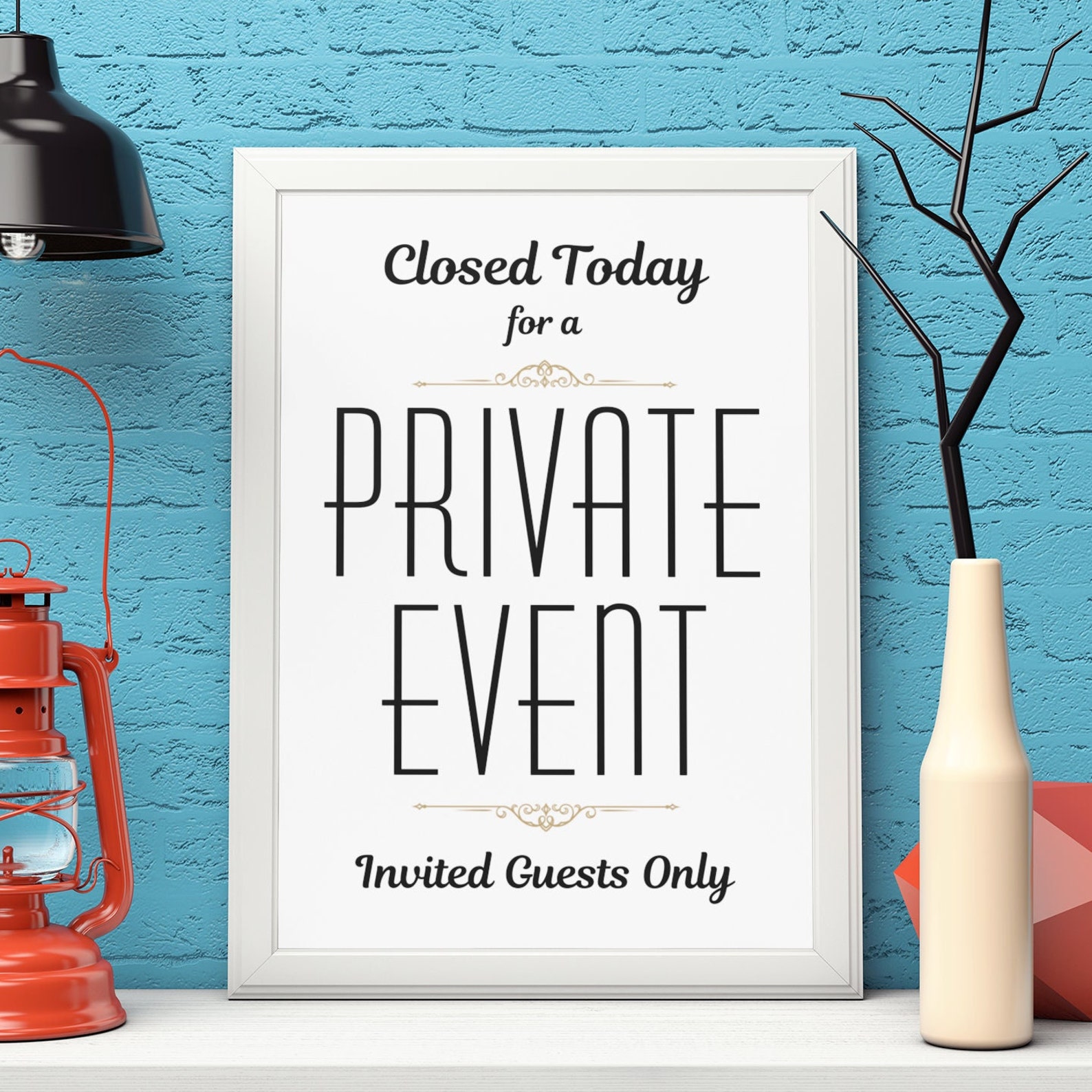PRINTABLE Private Event SIGN, Sorry We're Closed Today for Event ...