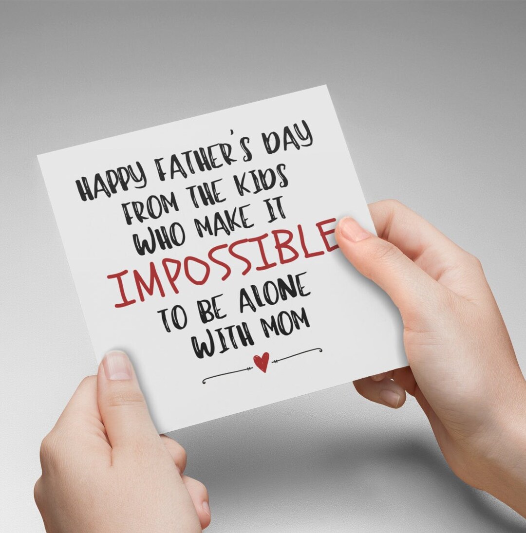 Bonus Dad PRINTABLE Card, Father's Day Greeting Card From Kids, Note ...