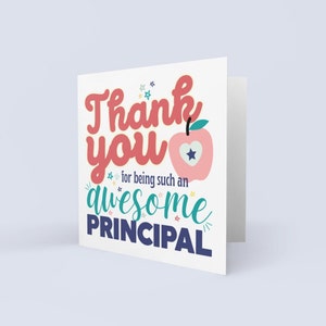 Thank You Principal Card: Appreciation or Retirement Gift (digital ...