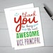 PRINTABLE Vice Principal CARD, End of Year Thank You Vice Principal ...