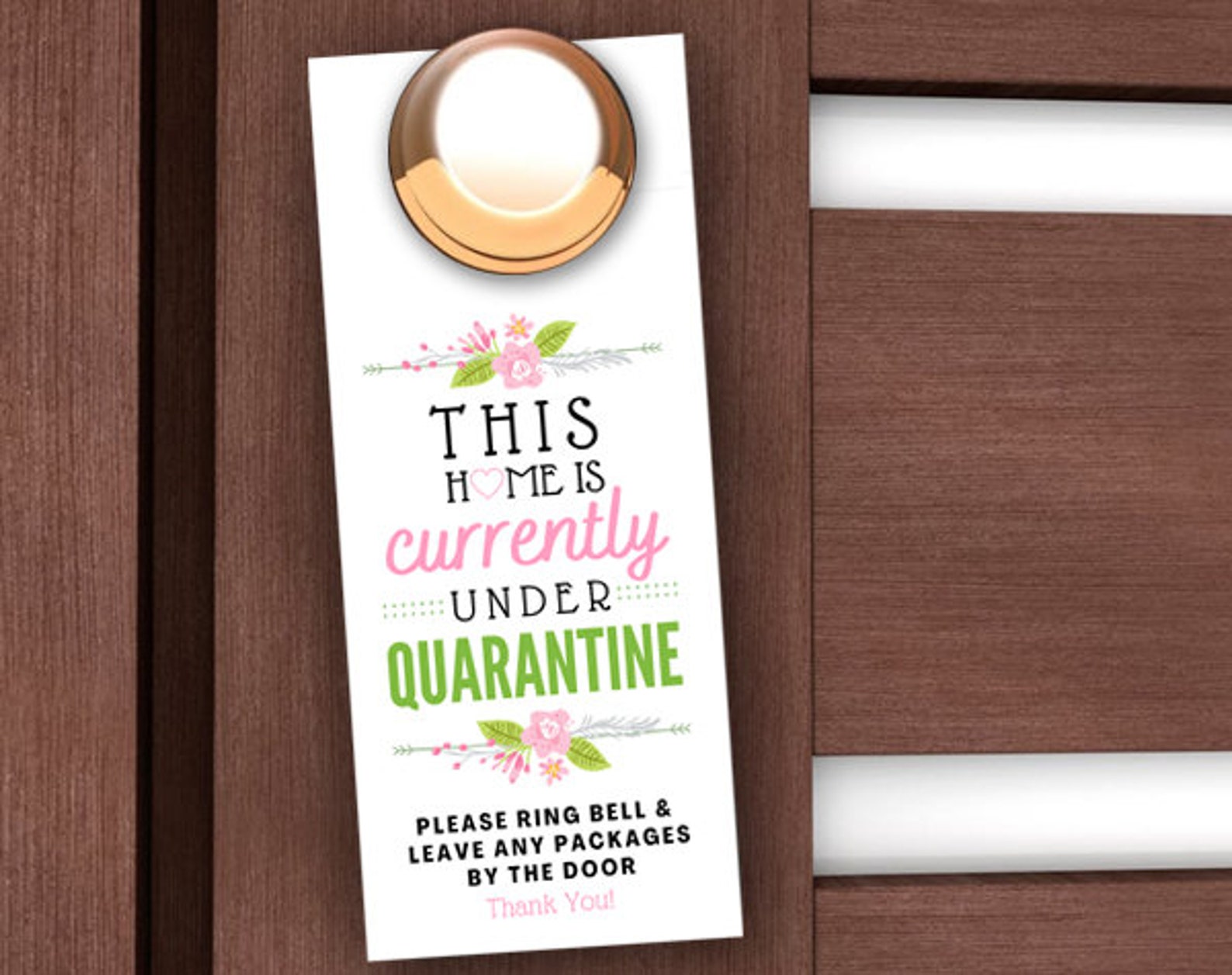 Under Quarantine PRINTABLE Sign This Home is Currently Under | Etsy