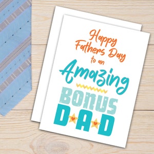 PRINTABLE Bonus Dad Card, Cool Fun Card for Amazing Bonus Dad, Step Dad ...