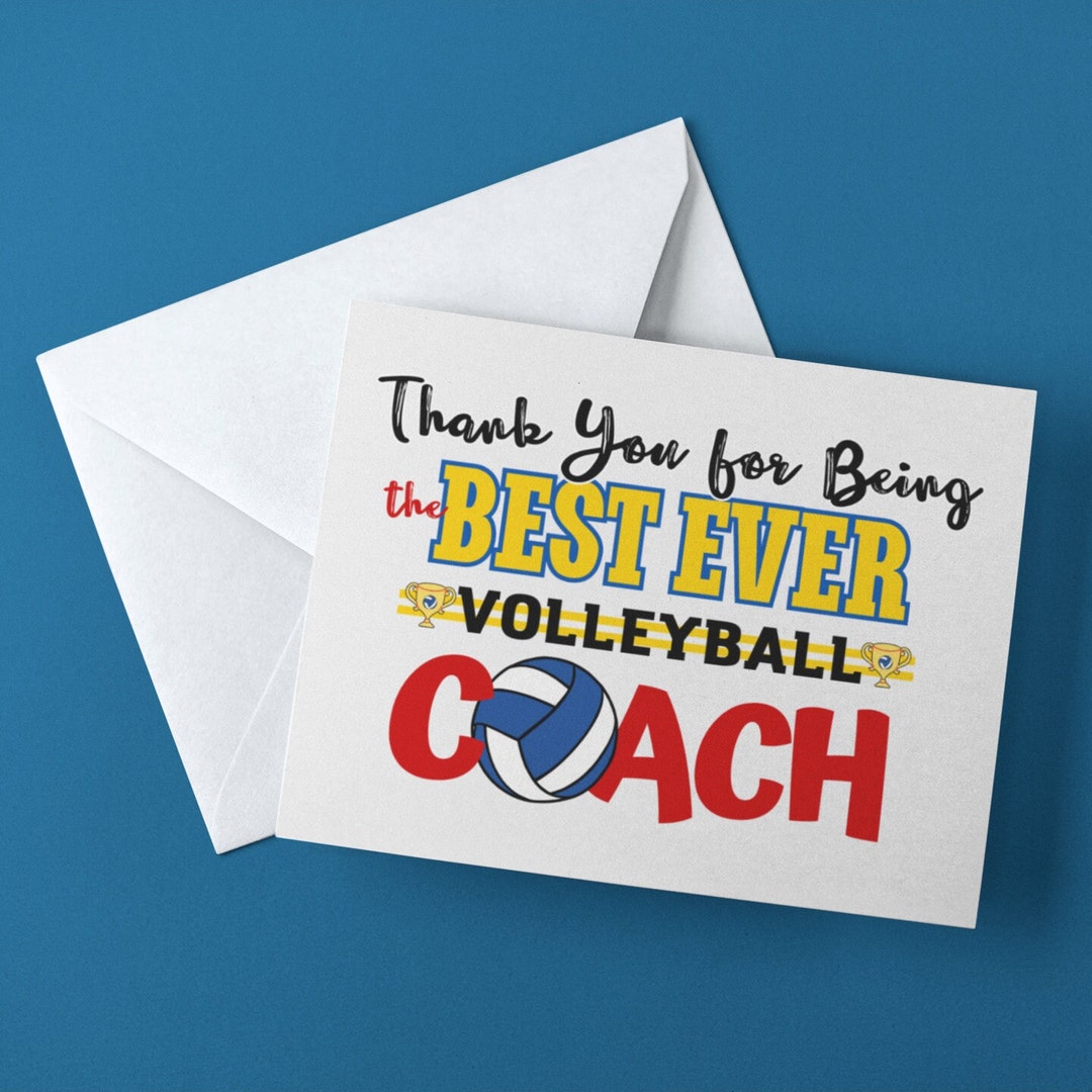Thank You Volleyball Coach, PRINTABLE Card, Thank You for Being the ...