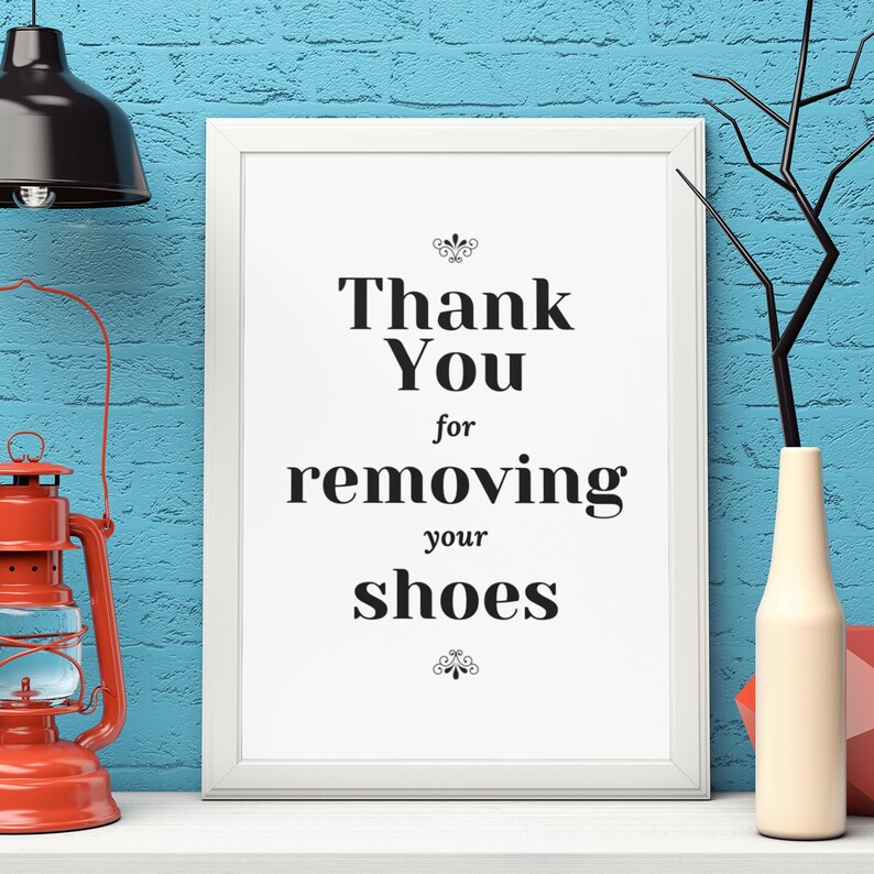 PRINTABLE Remove Your Shoes SIGN, Thank You for Removing Your Shoes ...