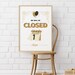 PRINTABLE Closed on New Years Day SIGN, Closed on January 1st, Office ...