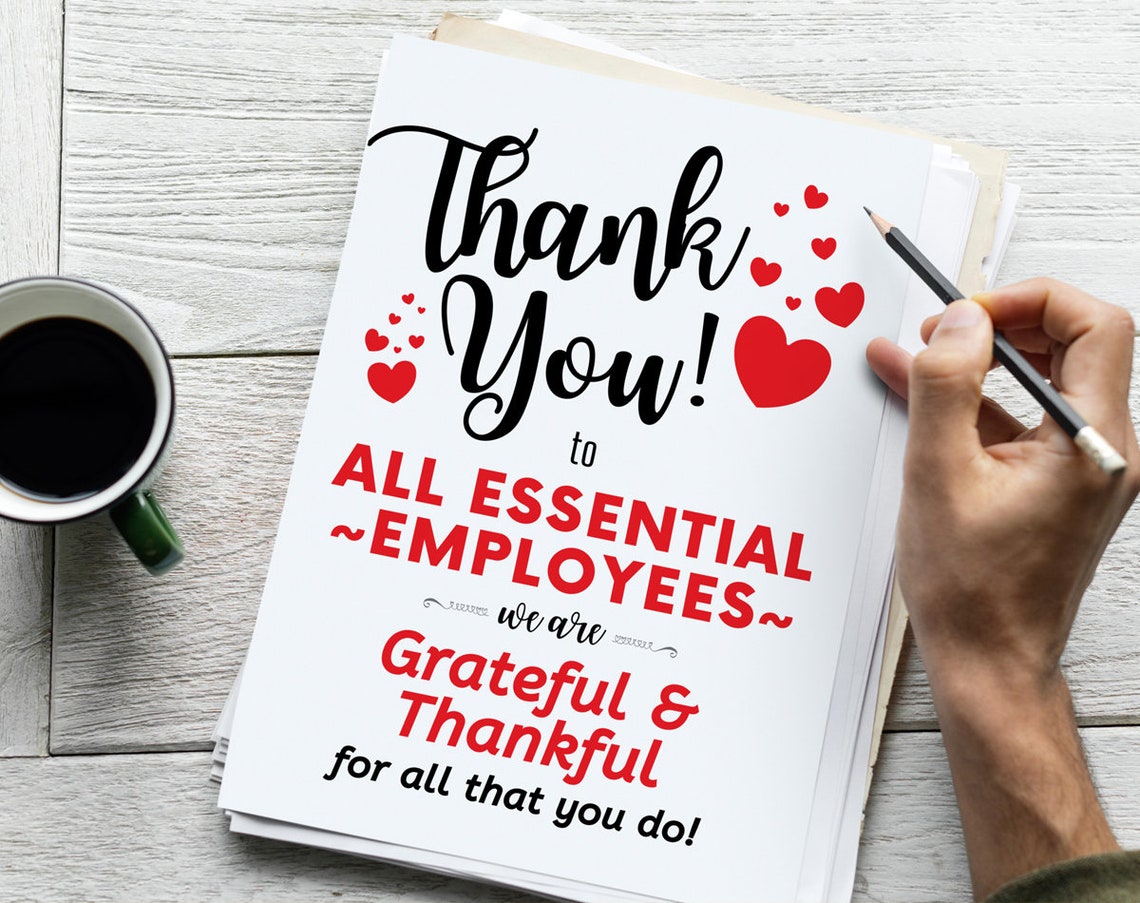Thank You Essential Employees Thank You to All Essential | Etsy