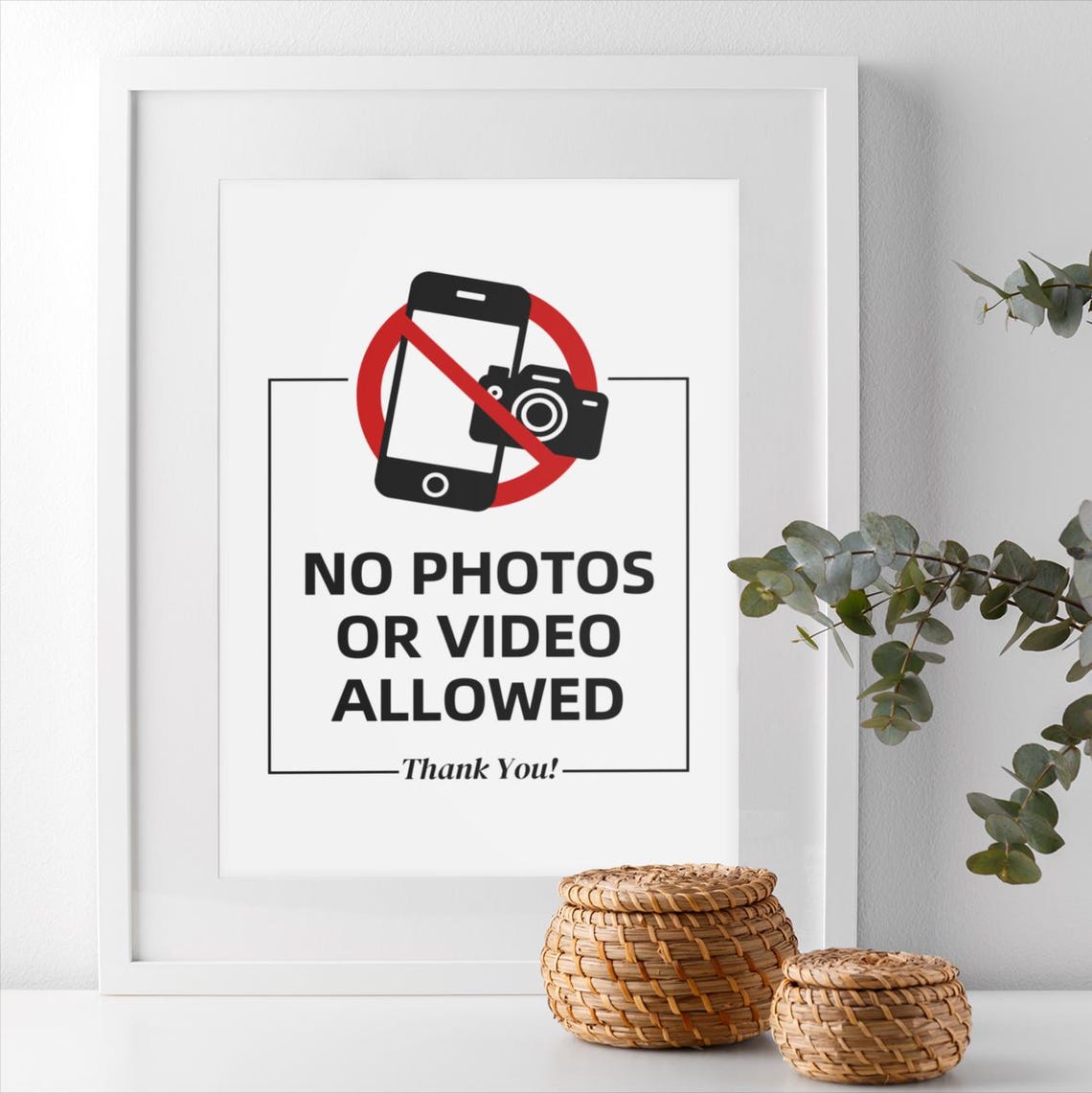 PRINTABLE No Photos No Video SIGN, Photography Restricted, Videos Not ...