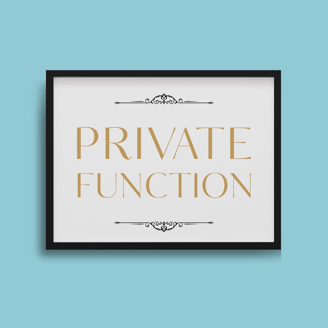 Private Function Sign, PRINTABLE Private Wedding Reception Sign ...