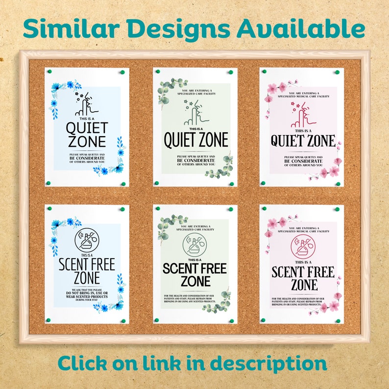 PRINTABLE Scent Free Zone SIGN, Fragrance Free Health Care Facility ...