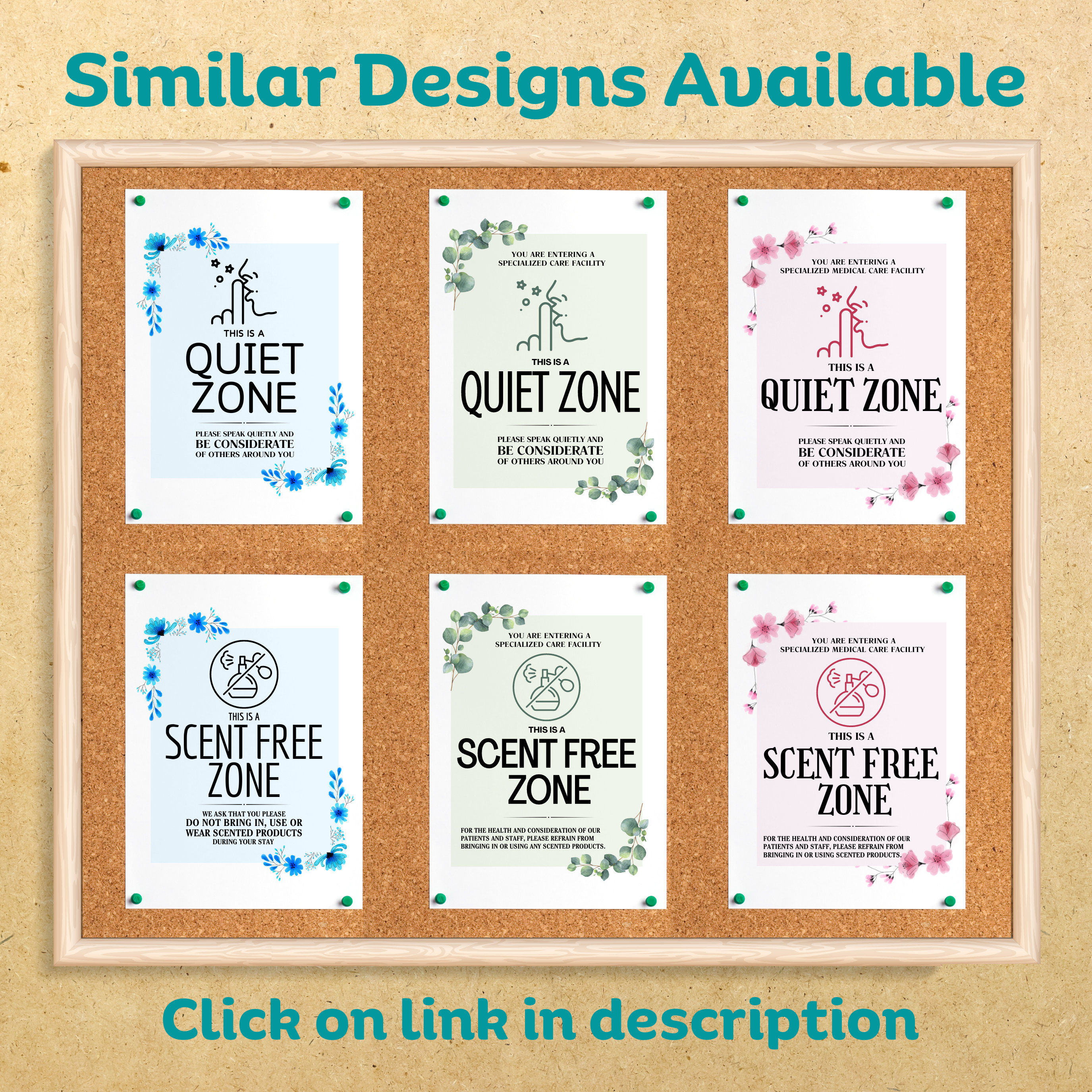 PRINTABLE Scent Free Zone SIGN, Fragrance Free Health Care Facility ...