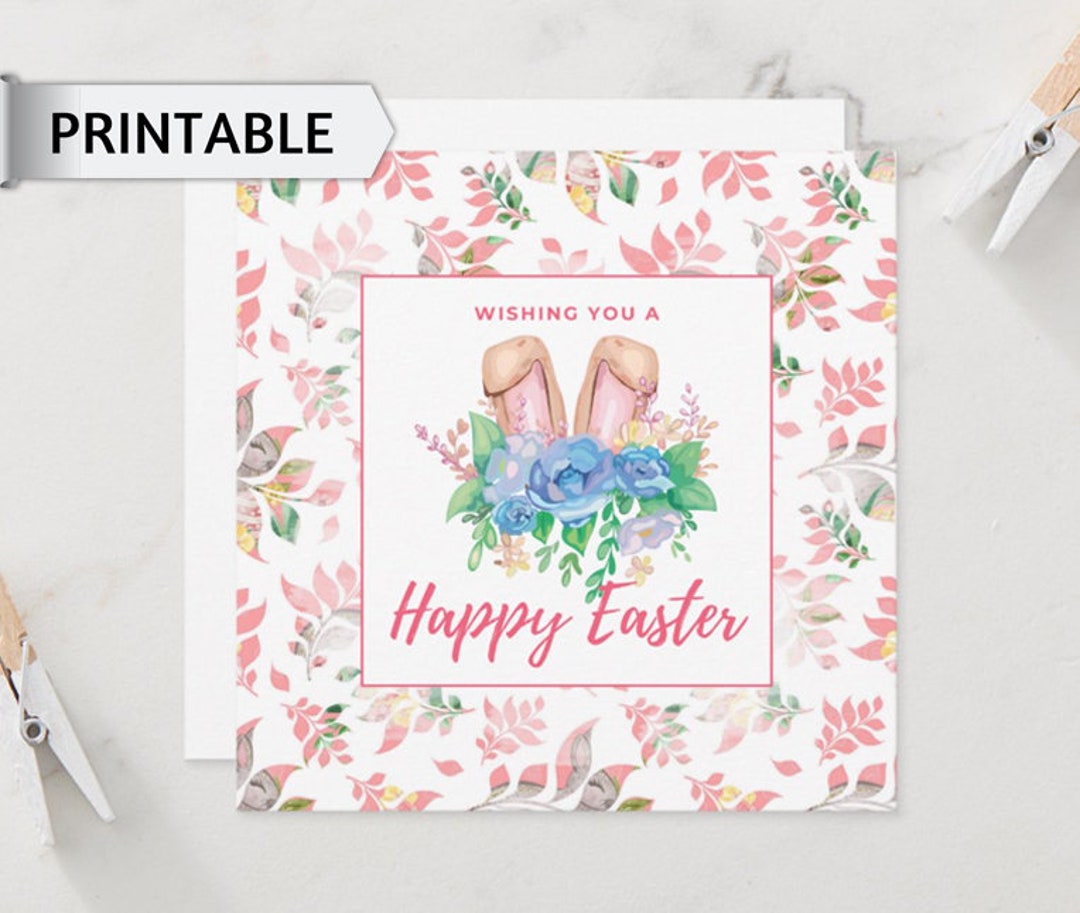 Easter Card For Teacher Printable Easter Card Wishing Etsy